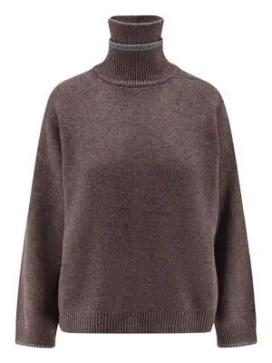 Brunello Cucinelli Turtleneck Knit Jumper - Brown