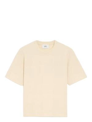 AMI Paris Ami Paris Ami De Coeur T-Shirt In Heavy Cotton Jersey Ivory