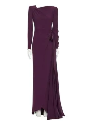 Valentino Garavani Long Sleeve Asymmetrical Dress With Pleated Details - Red