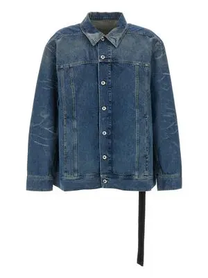 Rick Owens Jumbo Denim Worker Jacket - Blue