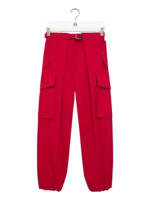 Loewe Belted Cargo Pants - Red