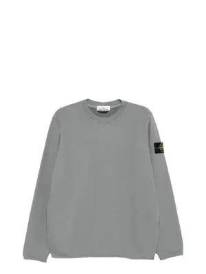 Stone Island Compass Motif Sweatshirt - Gray