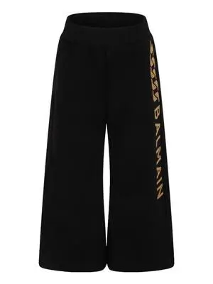Balmain Stud-embellished Logo Detail Trousers - Black