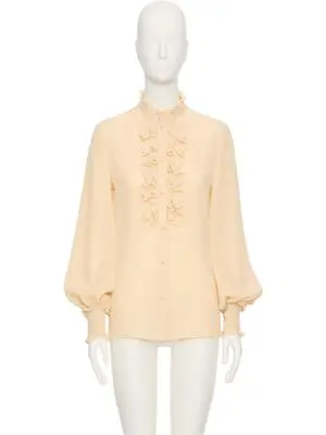 Valentino Garavani Ruffled Button-up Shirt - Birch