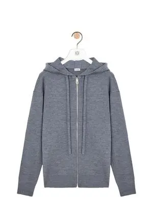 Loewe Anagram Zip-up Hoodie - Grey