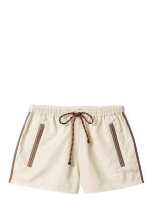 Miu Miu Technical Fabric Shorts - Vanilla