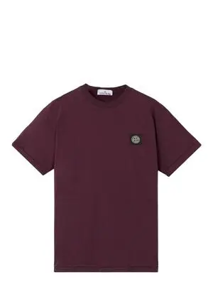 Stone Island Stone Island Logo Patch Crewneck T-Shirt Amaranth