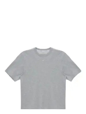 MARINE SERRE Logo Embroidered Crewneck T-shirt - Gray