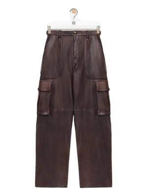 Loewe Leather Cargo Trousers - Black