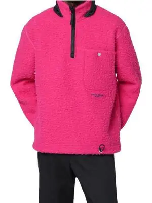 Stone Island Stone Island Logo Embroidered Drawstring Hem Sweatshirt Fuchsia