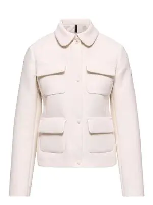 Moncler Guimauve Down Shirt Jacket - Beige