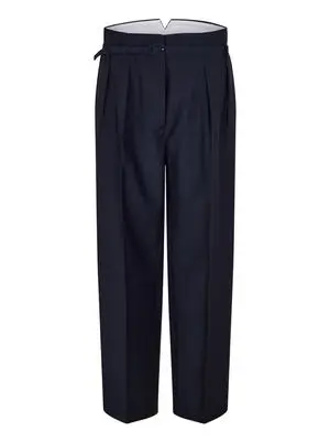 Prada High-waisted Pleated Wide Leg Trousers - No