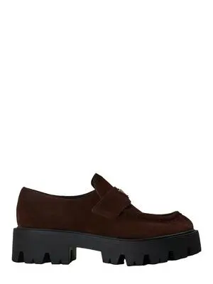 Prada Suede Lug Sole Loafers - No