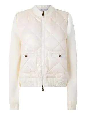 MONCLER Moncler Hybrid Quilted Bomber Jacket With Knit Sleeves