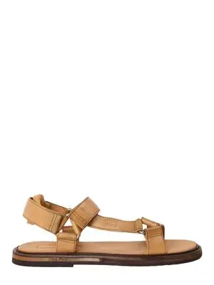 Miu Miu Leather Gladiator Sandals - No