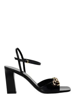 Gucci High-heeled Sandals With Horsebit Detail - Black