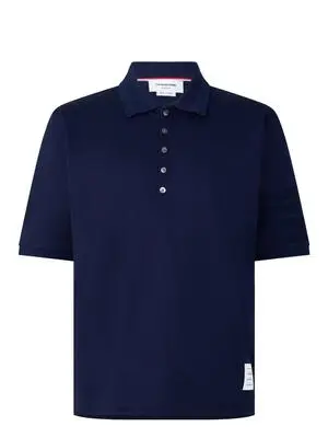 Thom Browne Short-sleeve Pique Polo Shirt - No