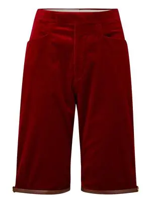 Gucci Gucci Slim-Fit Velvet Shorts Red