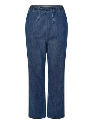 VALENTINO Valentino Drawstring Denim Ankle Trousers