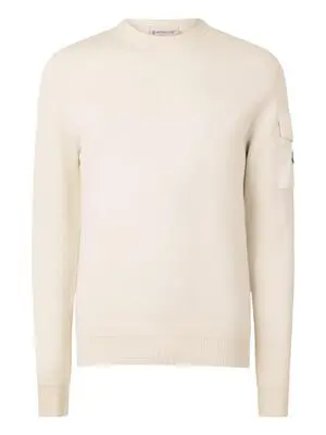 Moncler Fine-knit Crew Neck Jumper With Utility Pocket - No