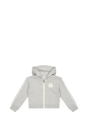 Moncler Hooded Zip-up Sweatshirt - Grey