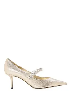 JIMMY CHOO Bing 65 Mules In Patent Leather With Crystal Embellishments - No