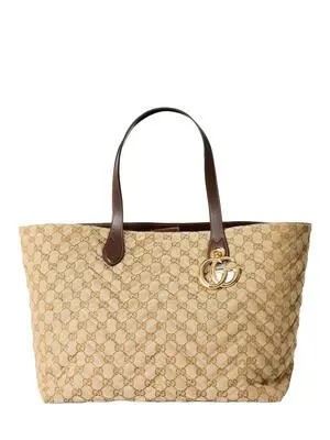Gucci Monogrammed Canvas Tote Bag - No