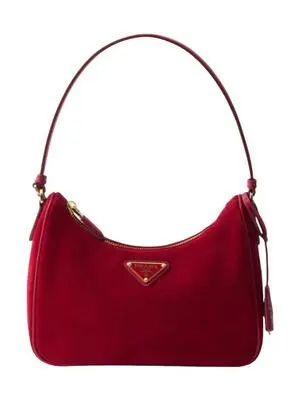 Prada Re-edition 2005 Suede Mini Bag - Ruby Red