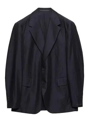 Prada Single-breasted Cotton And Silk Jacket - Blue