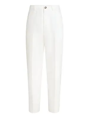 Brunello Cucinelli Pleated Tailored Trousers - White