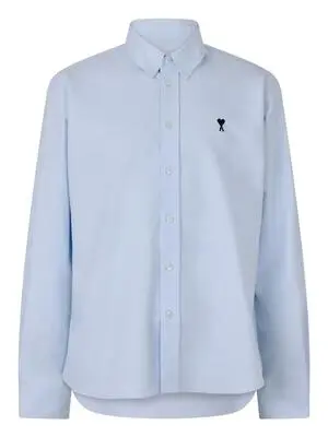 AMI Light Blue Lapel Long-sleeve Shirt