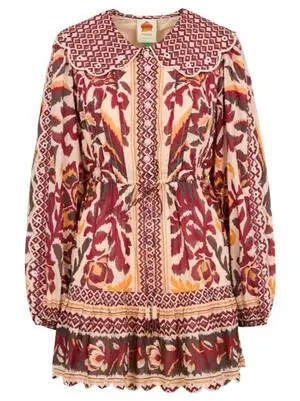 Farm Rio Long Sleeve Printed Dress - Multicolor