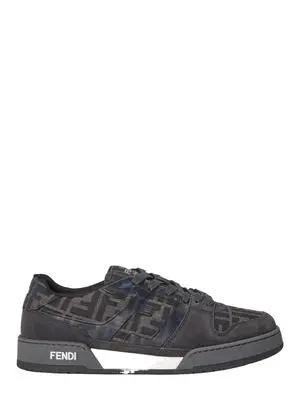 Fendi Classic Low-top Sneakers With Ff Monogram - Black