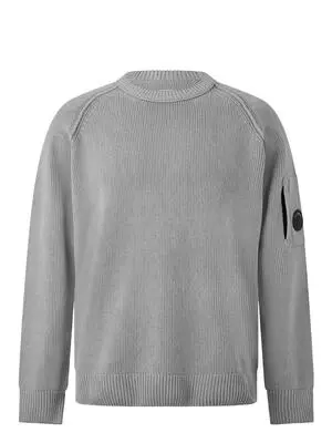 C.P. COMPANY Crew Neck Knit Sweater - Gray