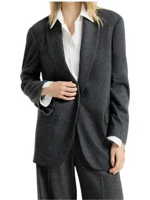 Brunello Cucinelli Long Sleeve Blazer - Anthracite