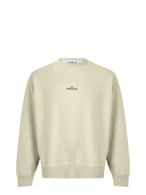 Stone Island Light Beige Crewneck Loose Sweatshirt Sand-colored