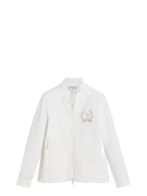 Brunello Cucinelli Long-sleeved Zip-up Sweatshirt - White