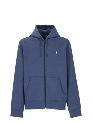Polo Ralph Lauren Pony Embroidered Zipped Hoodie - Blue