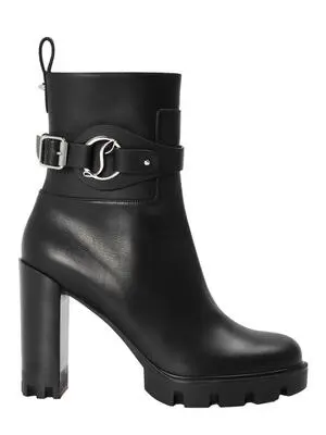 CHRISTIAN LOUBOUTIN Ankle Boots With Buckle Detailing - Black