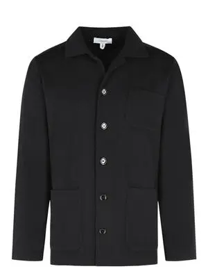 LARDINI Patch Pocket Knitted Jacket - Black