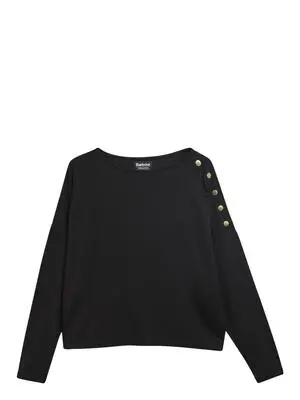 Barbour Knit Top With Button Detailing - Black