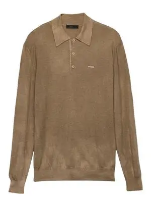 PRADA Wool And Silk Polo Sweater