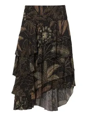 FARM RIO Farm Rio Tiered Midi Skirt