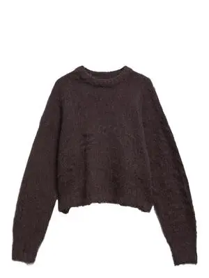 BARBOUR Barbour Crew Neck Long Sleeve Sweater With Raw Edges