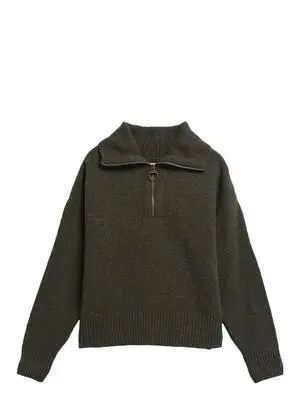 Barbour Lavensdale Quarter-zip Jumper - Olive