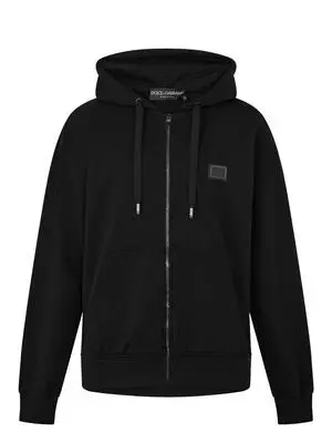 Dolce & Gabbana Zip-up Hooded Jacket - Black