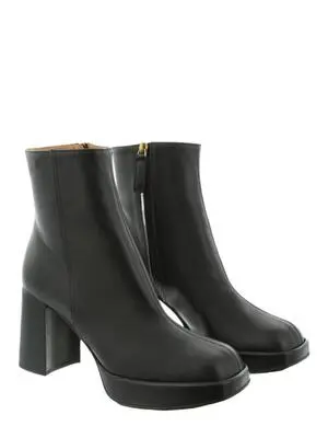 TOD'S 80mm Square-toe Leather Boots - Black