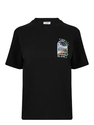 Casablanca Casablanca Crew Neck Graphic T-Shirt Black