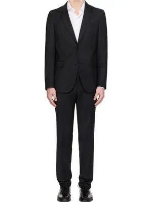 Hugo Boss Micro-patterned Slim Fit Suit - Black