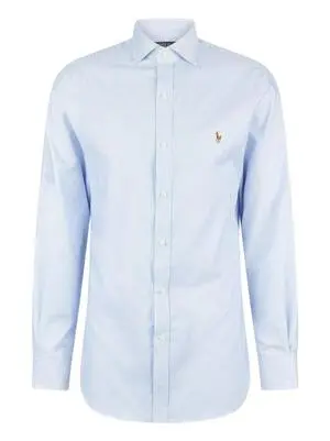 Polo Ralph Lauren Embroidered-logo Striped Shirt - Blue